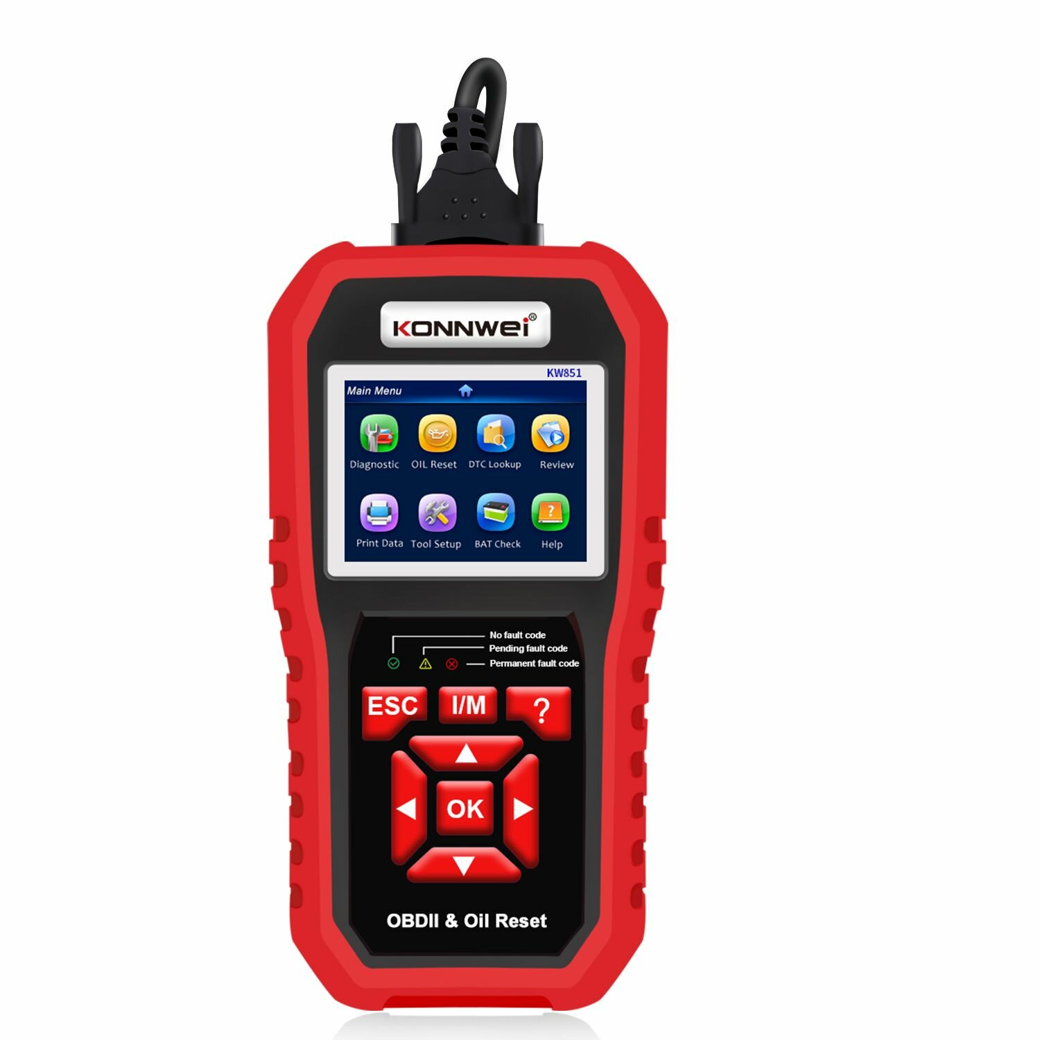Профессиональный автосканер Konnwei KW851 OBD2 с экраном, диагностический сканер для автомобиля, 2026