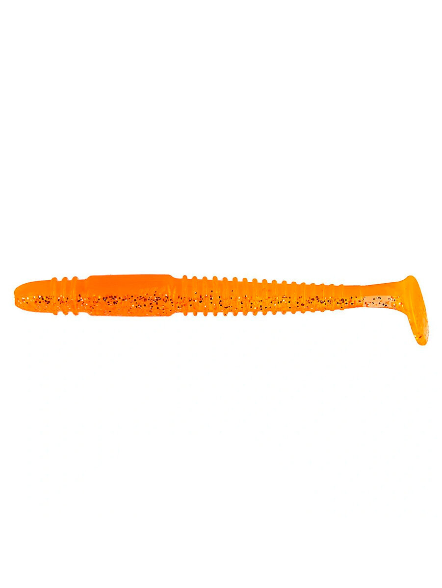 Виброхвост Helios Minoga 3,75"/9.5 см Orange & Sparkles 5шт. (HS-17-022)