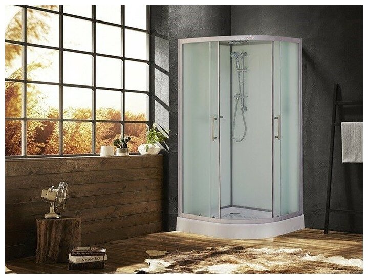 Душевая кабина Esbano Elegancia 80х80 EST-80CR с крышей, стекло матовое, профиль хром