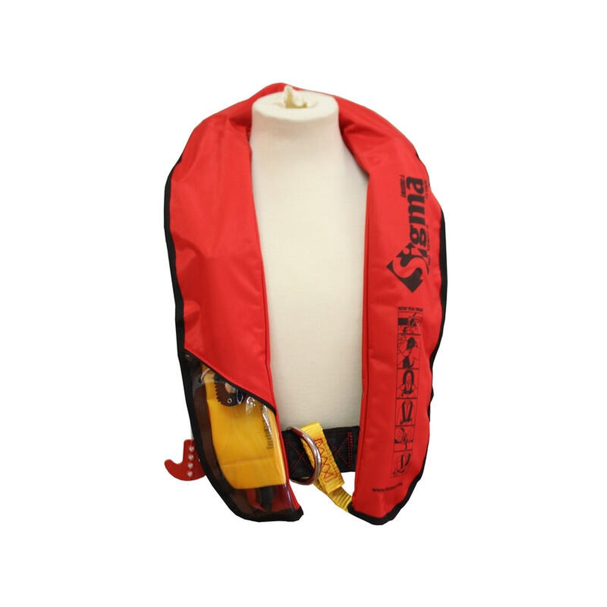 Decathlon Надувной спасательный жилет Lalizas Sigma с автоматикой, размер: вес больше 50 кг, красный