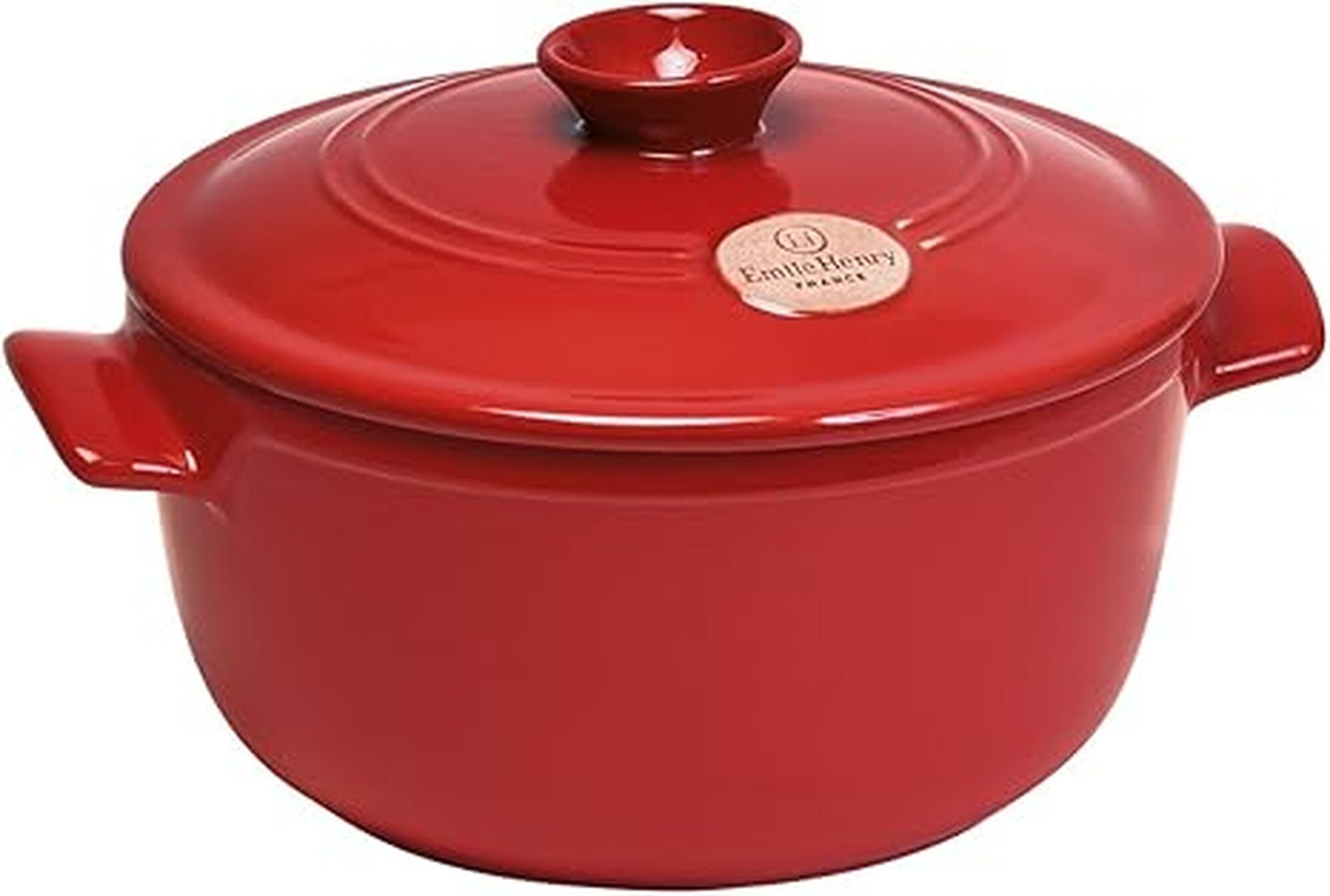 Кастрюля керамическая Emile Henry, Round Cocotte, EH344525, цвет Marsala(красный), 2,6 л
