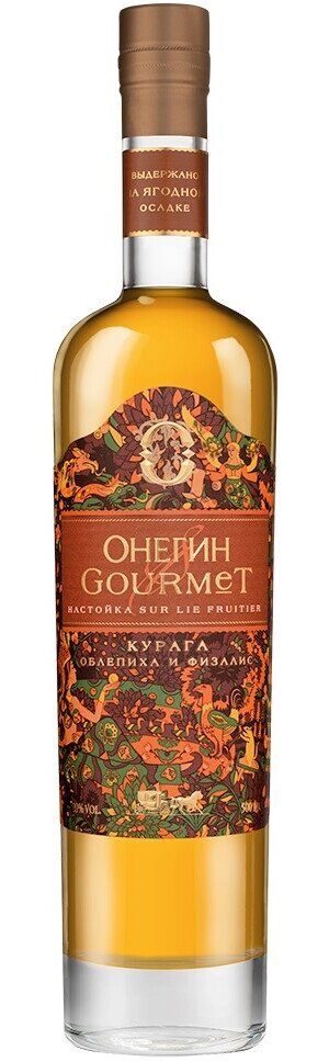 Ликер Онегин, "Гурмэ" Курага, Облепиха и Физалис, настойка сладкая, 0.5 л