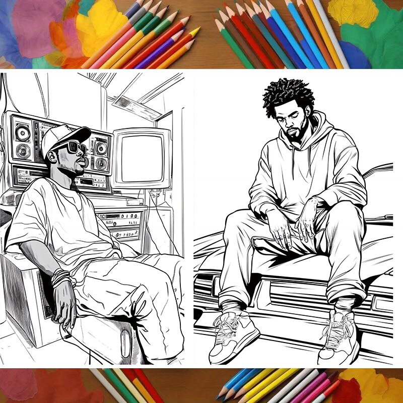 Раскраска для взрослых и детей Black Essence, креативная и расслабляющая книга с современными изображениями