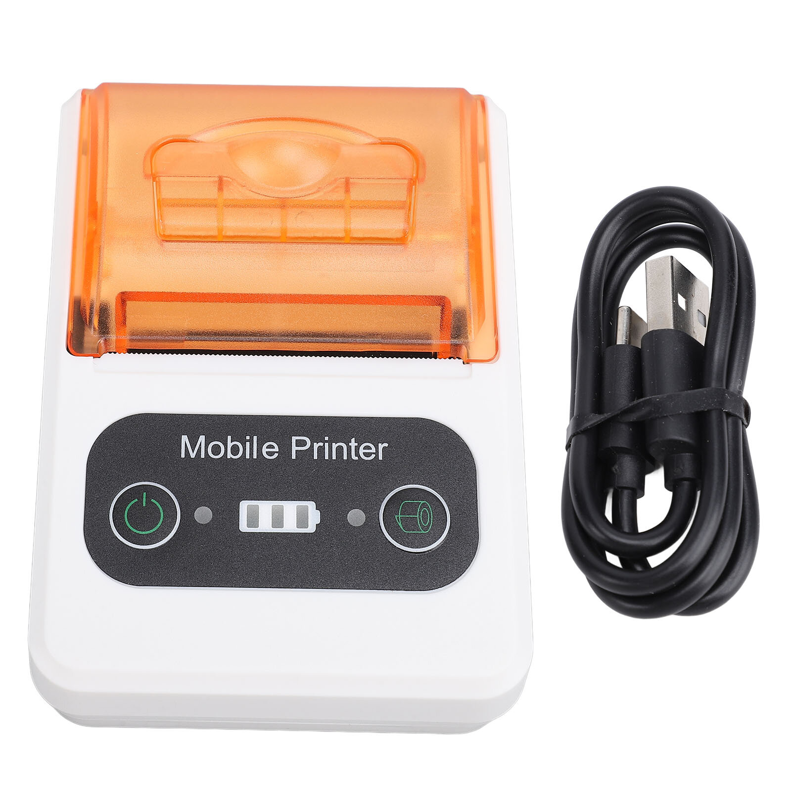 Bluetooth Thermal Pecpipt Printer 58 мм зубчатой лезвия портативный небольшой тепловой принтер для офисного магазина Restaint Restaine Restaine Orange White