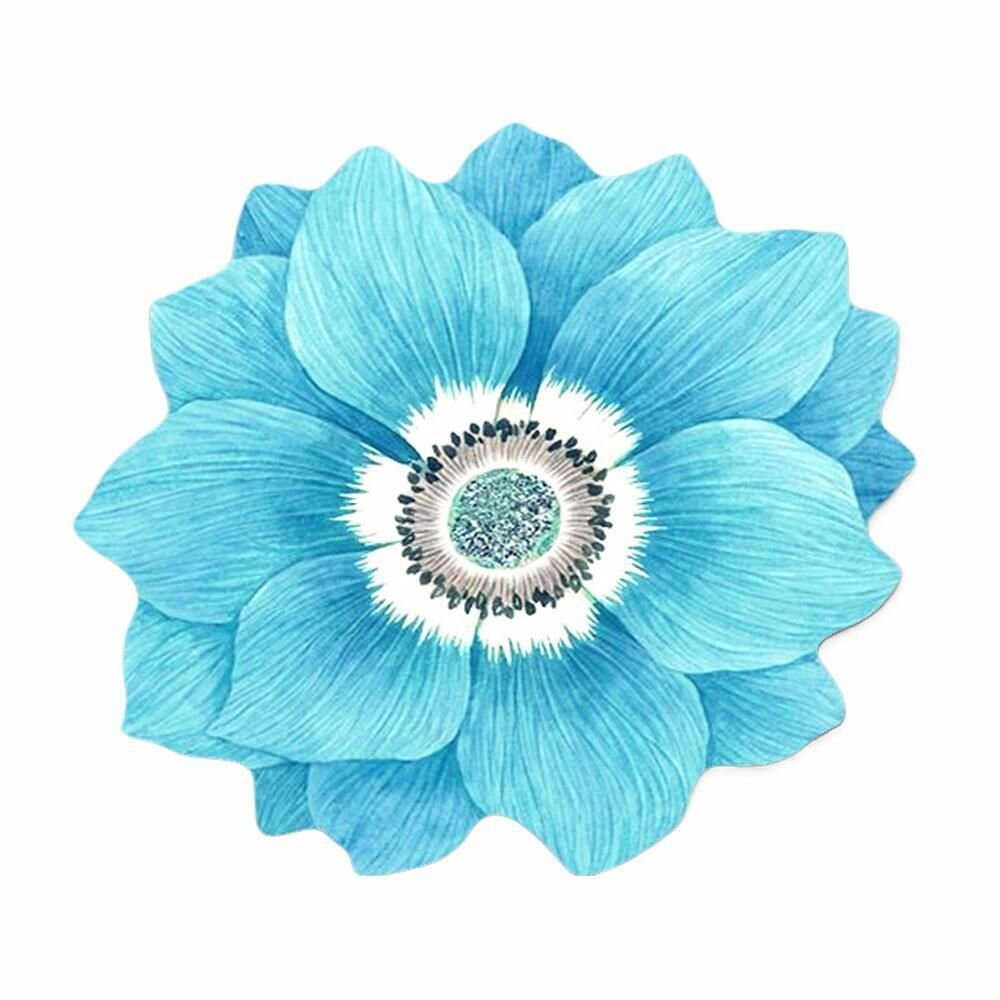 Декоративный ковер в форме лотоса, 23.40 дюйма, бархатный, для спальни, гостиной, кухни