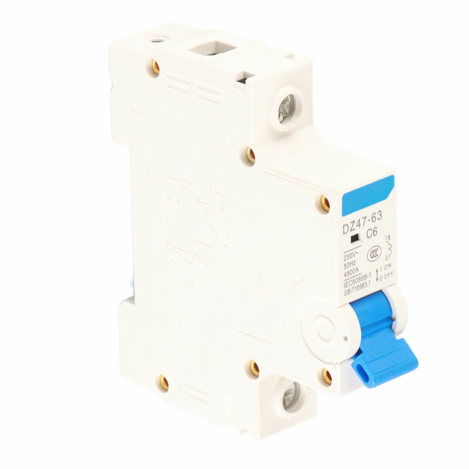 Миниатюрный автомат DZ47-63, 1P, 6А, 230В