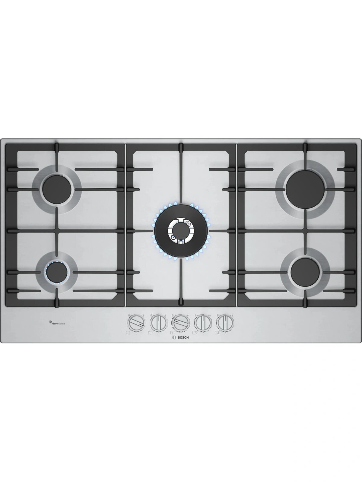 Газовая варочная поверхность Bosch PCR9A5I90M нержавеющая сталь