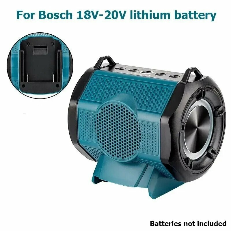 Портативный беспроводной Bluetooth-динамик для Makita/Dewalt/18V 20V Li-ion аккумулятора