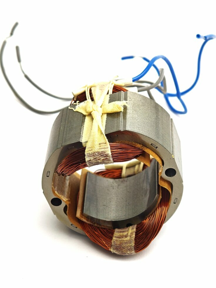 Статор дрели Калибр ДЭ-400ЕР мотор двигатель L=30,5мм d=36мм 52х57мм 4 провода