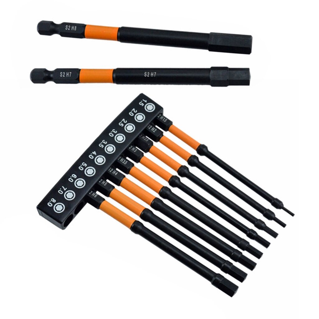 Набор из 10 сверл, защищенных от несанкционированного доступа, сверла с шестигранным хвостовиком 1/4, быстросменное соединение, дрель, отвертка, бита