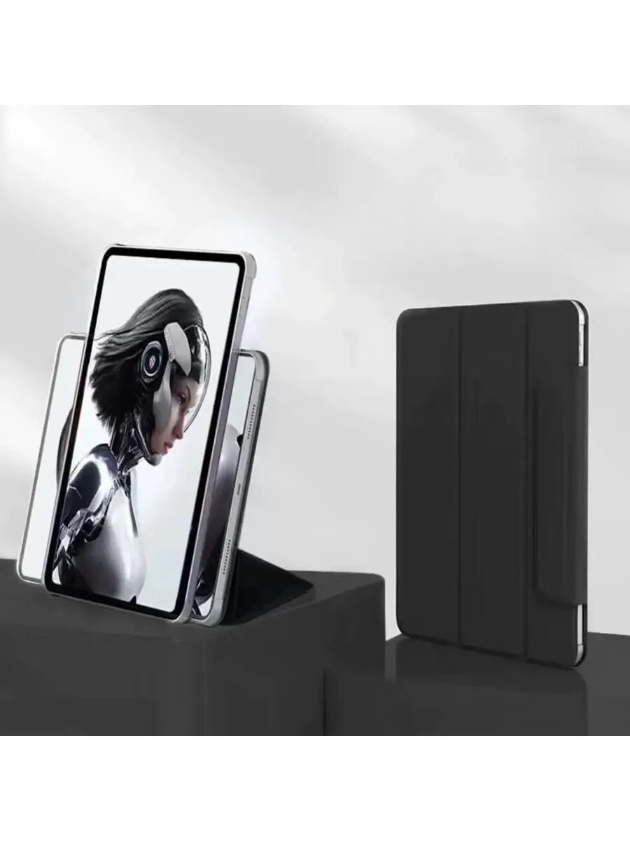Магнитный чехол совместим с ZTE Nubia Red Magic Gaming Tablet 3 Pro 9.06 дюймов (2025), съемный двусторонний чехол из прочного на изгиб ПК с подставкой