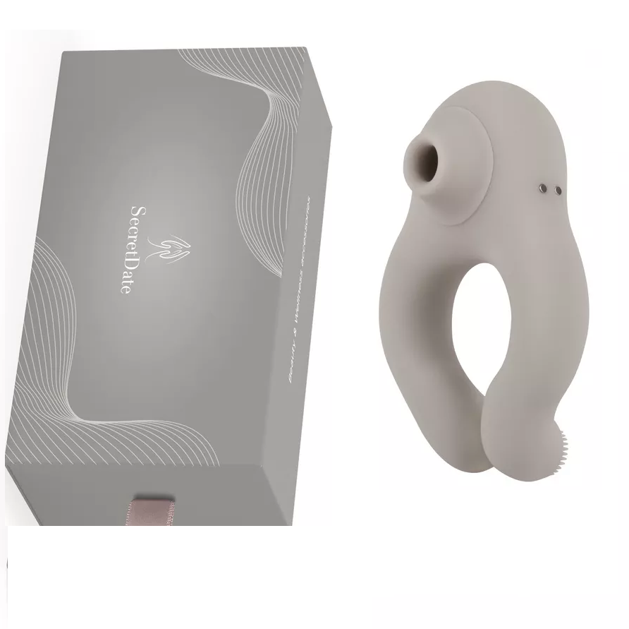 Насадка на член / вибро кольцо с вакуумной стимуляцией 10 режимов