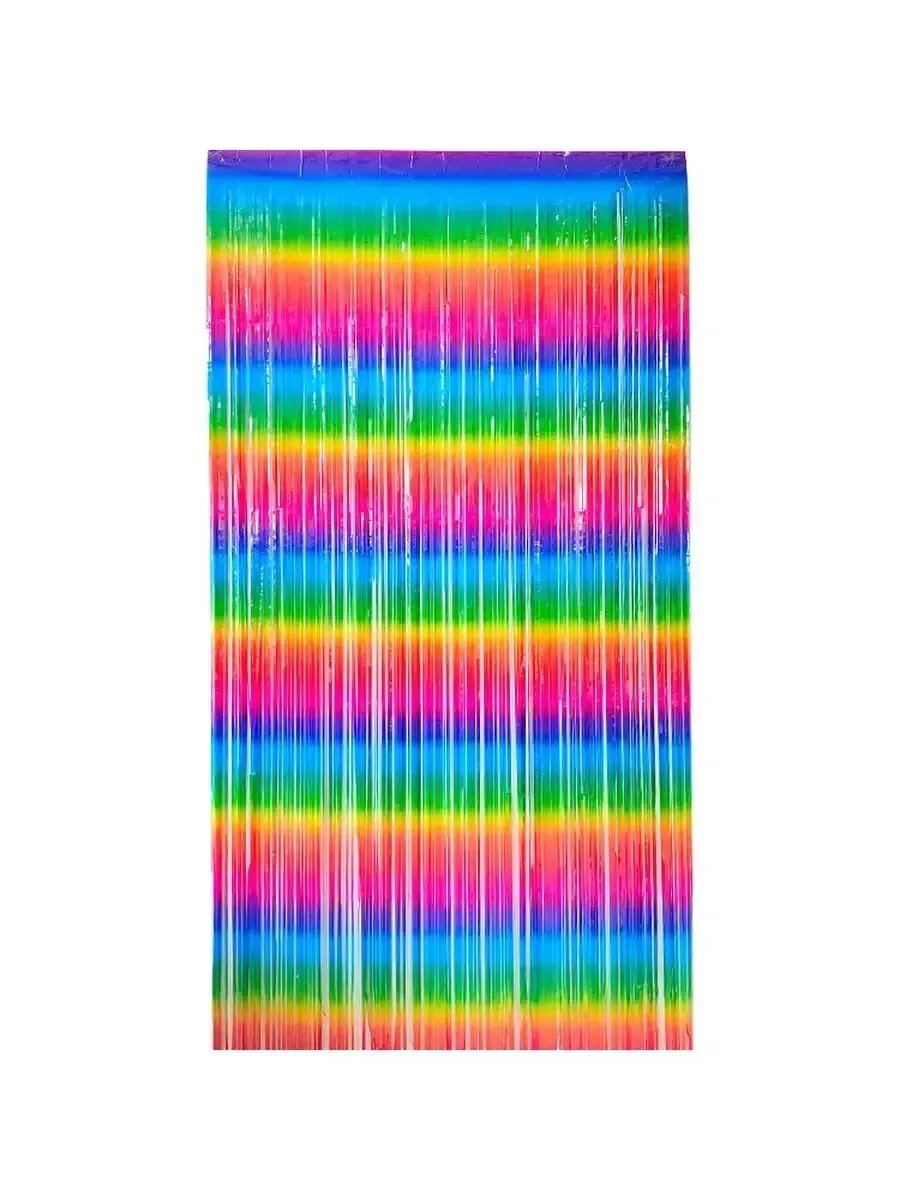 Занавес Дождик Радужный, 100*200 см, 1 шт. для декора помещения
