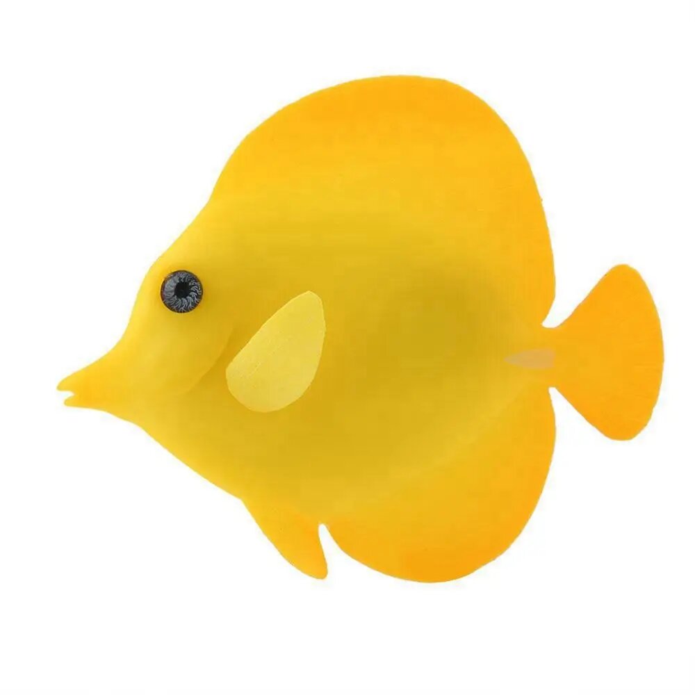 Желтая силиконовая рыба, Color: Желтый, gold-B