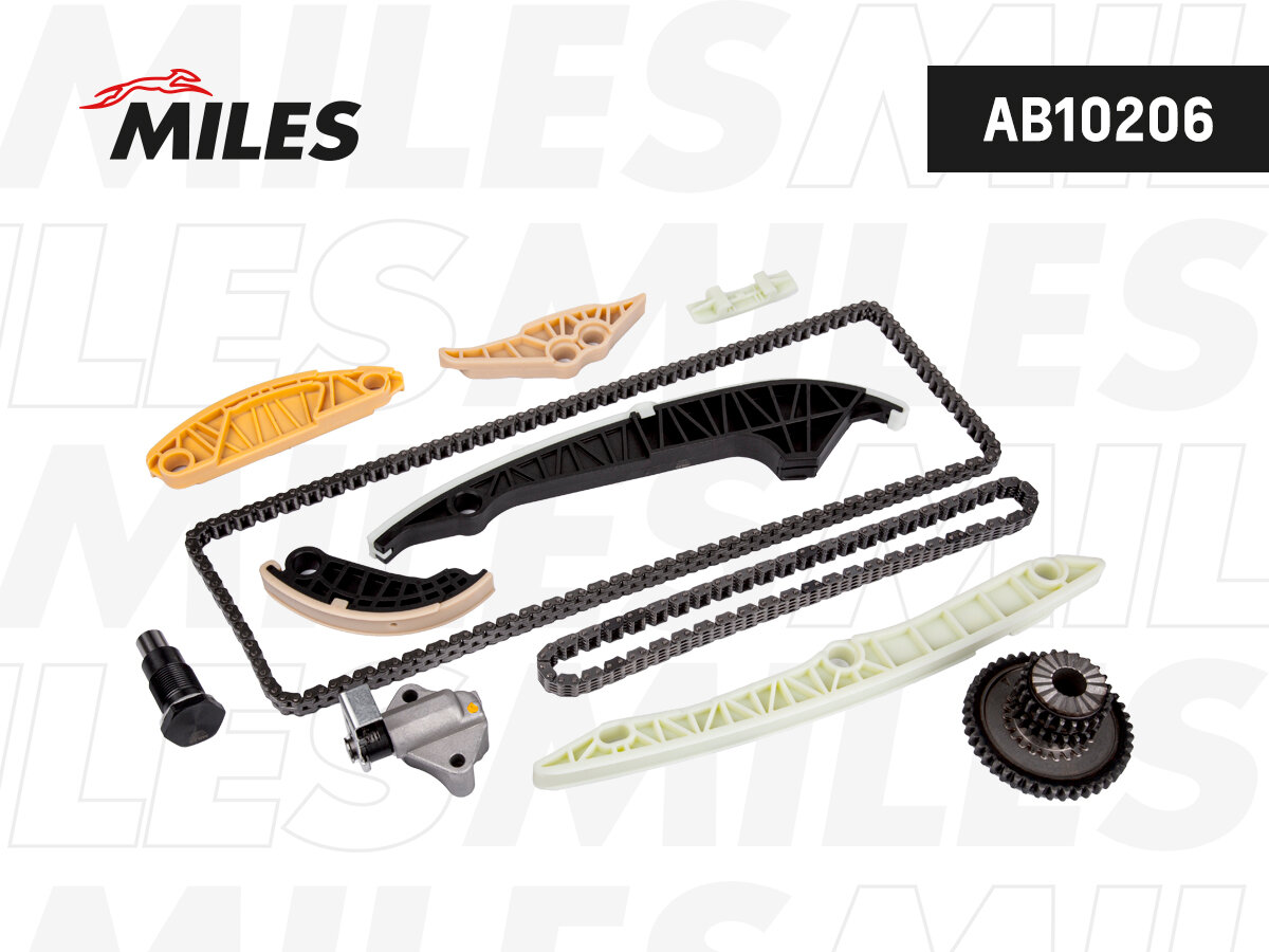 MILES Цепь привода распредвала, комплект AUDI A4 B8 (8K2) / AUDI A4 B8 Avant (8K5) AB10206