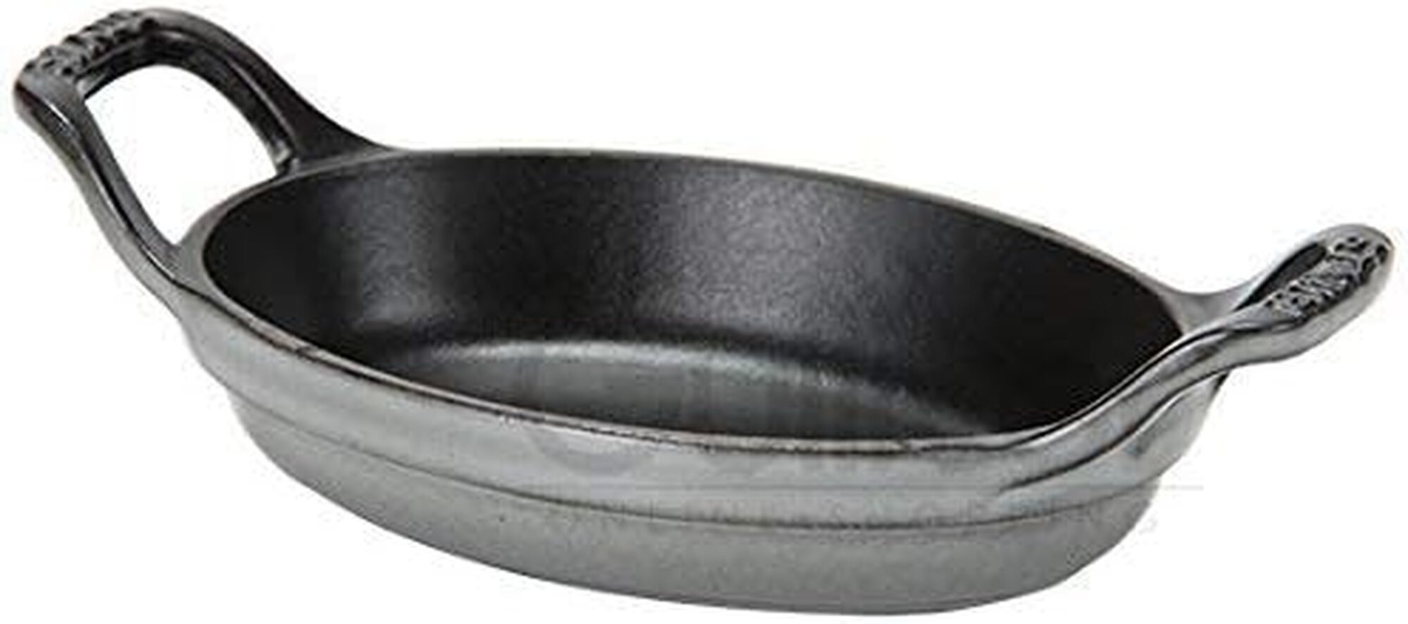 Форма для запекания овальная STAUB, чугунная, размер 15х10х2,5 см, цвет серый, 1301318