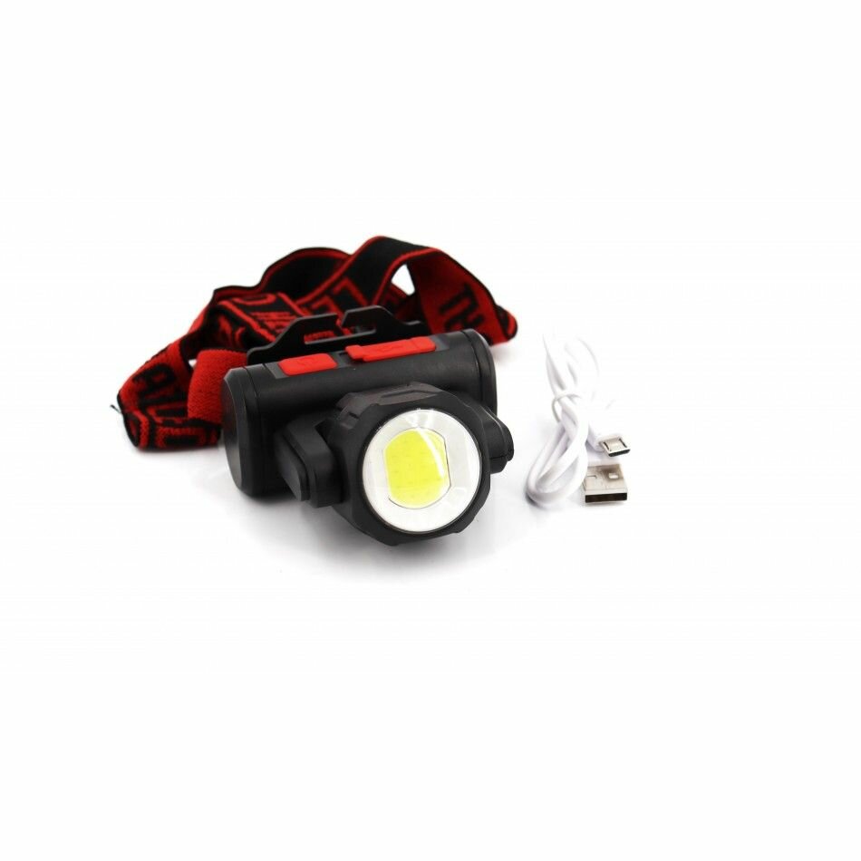 Аккумуляторный налобный фонарь HT-814 2в1 LED+COB
