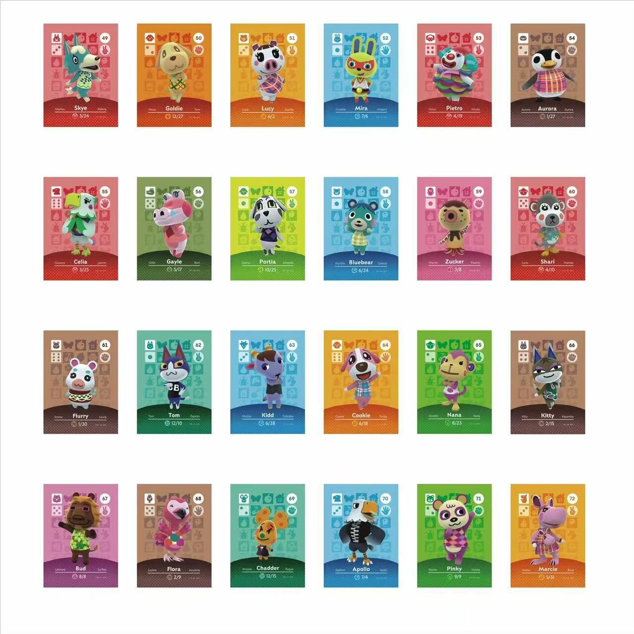 24шт NFC игровые карты тег для ACNH Animal Crossing New Horizons Villager Switch