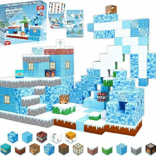 Детские магнитные блоки magnetic block building blocks DIY toys