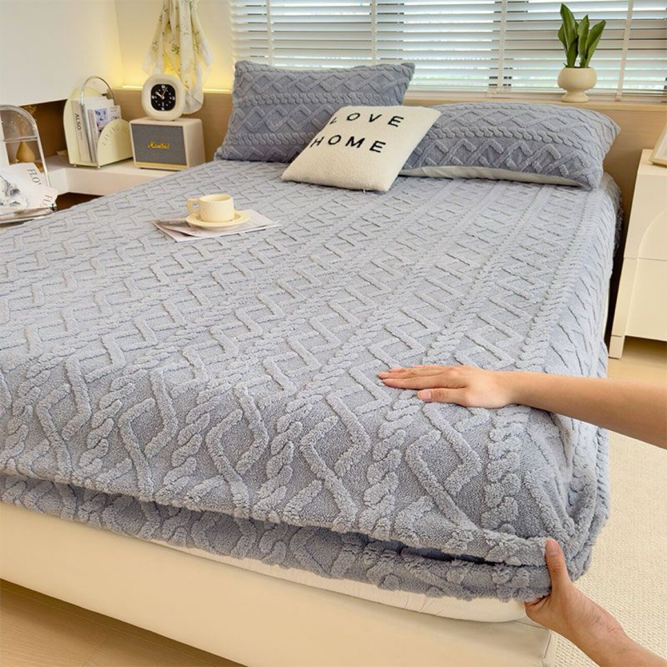 Покрывало Для кроватей 150х200, Мех искусственный с размерами: 200 см х 150 см