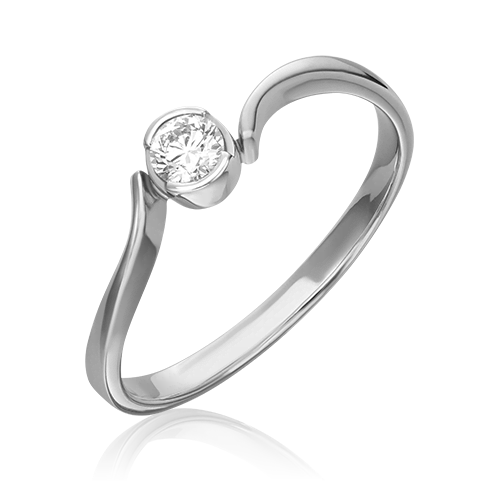 Кольцо PLATINA, белое золото, 585 проба, бриллиант