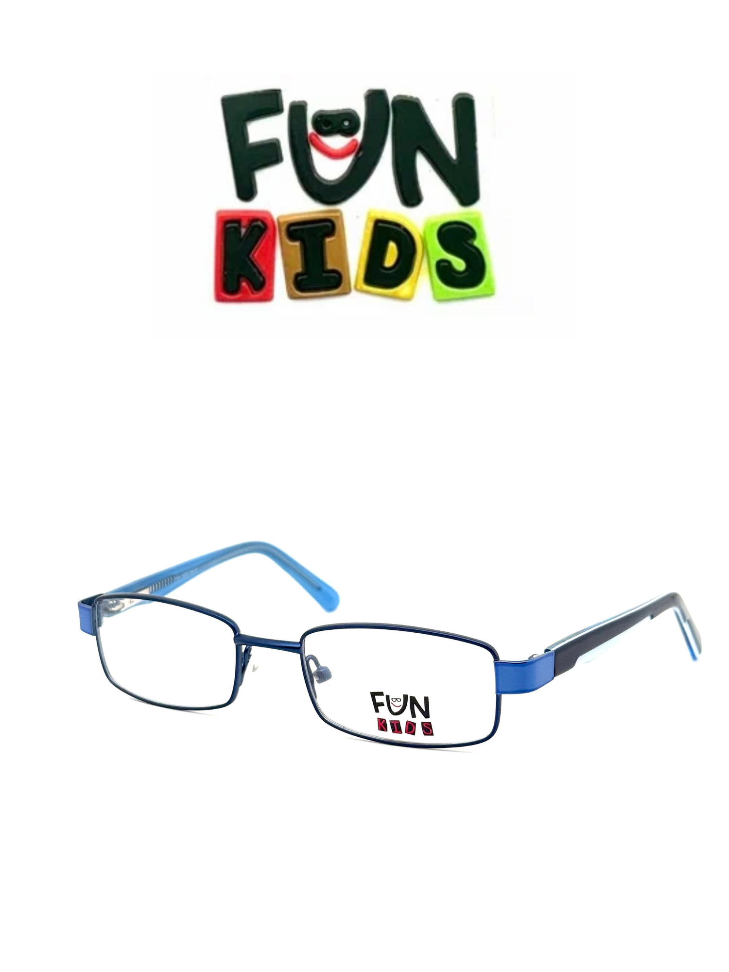Оправа для очков FUN KIDS FH-15 детская, прямоугольная, голубая, металл/пластик