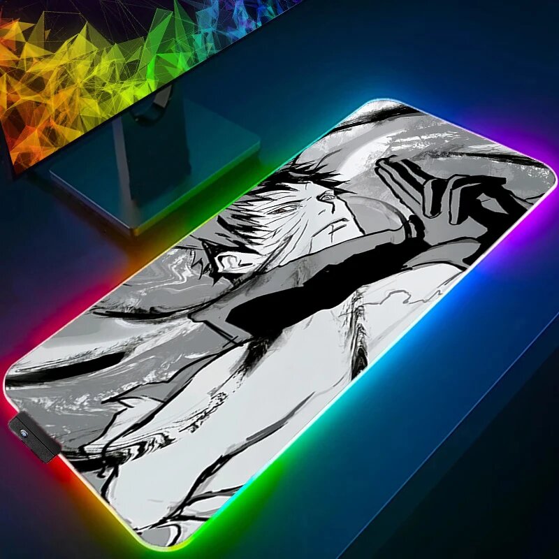 Коврик для мыши RGB N-narutoS O-obito U-uchiha профессиональный киберспортивный игровой коврик Speed Lock Edge резиновый настольный светодиодный коврик для мыши коврик для клавиатуры, TK-0000020566, 900x400x3mm