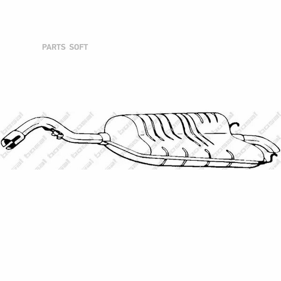 Глушитель конечный FORD ESCORT VI 1.6i 16V/1.8i 16V 92-95 от официального дистрибьютора, BOSAL, артикул 154043