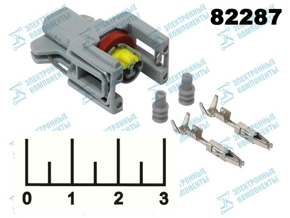 Разъем 2pin гнездо 240PC02S8014