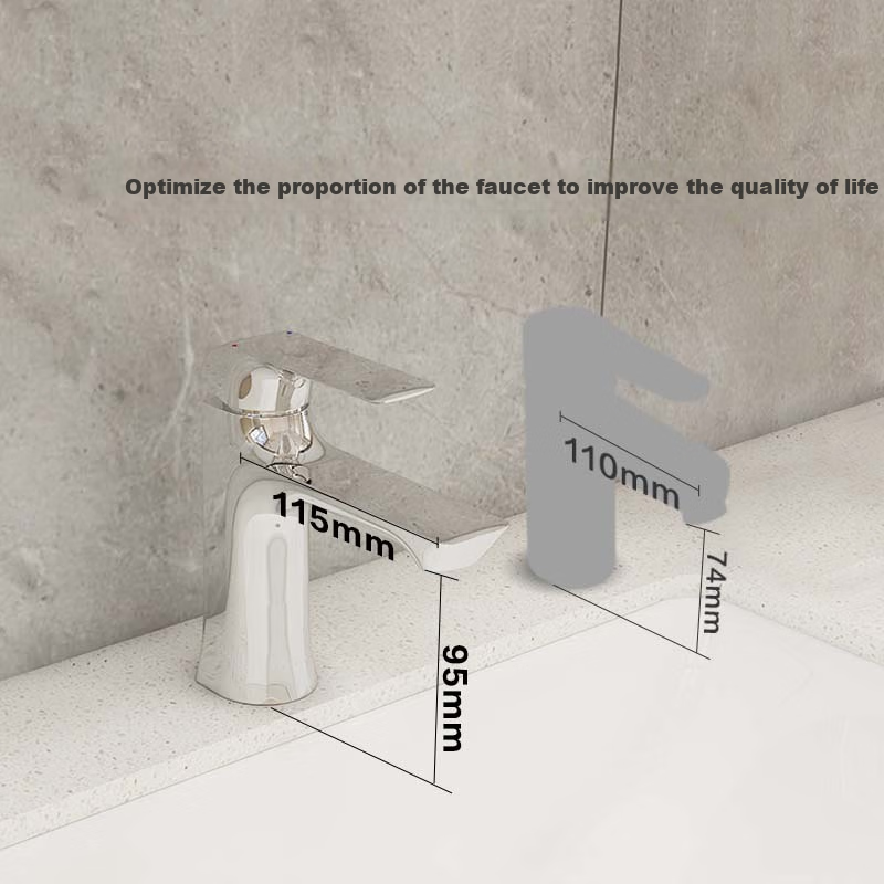 Кран KOHLER для раковины с однорычажным управлением - горячая и холодная вода, хромированное покрытие Стиль：Стандартный