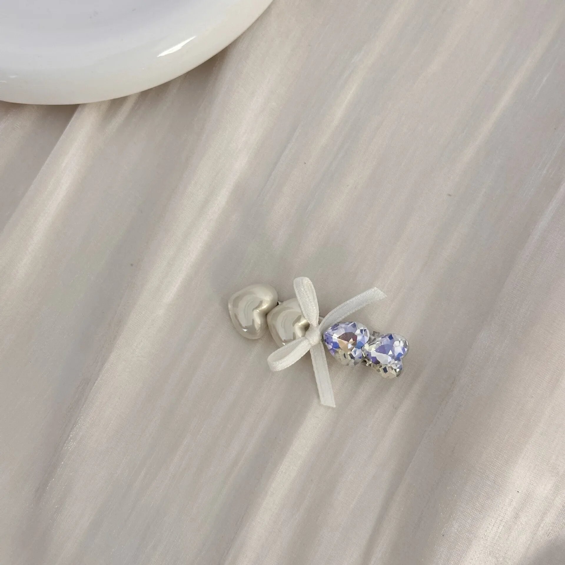 Заколки для волос Rhinestone beige в корейском стиле