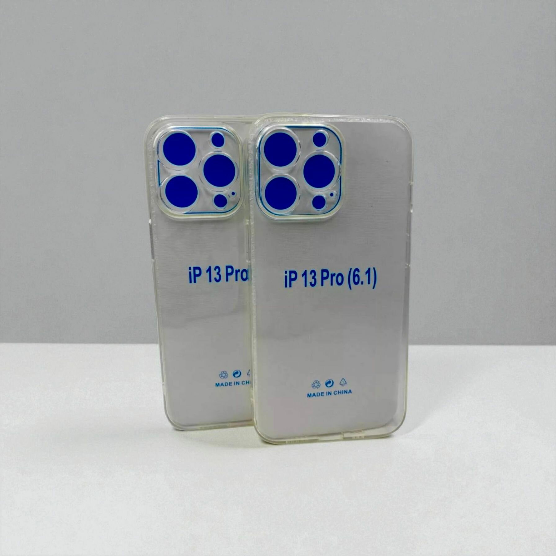 Чехол силиконовый прозрачный противоударный с защитой камеры для IPhone