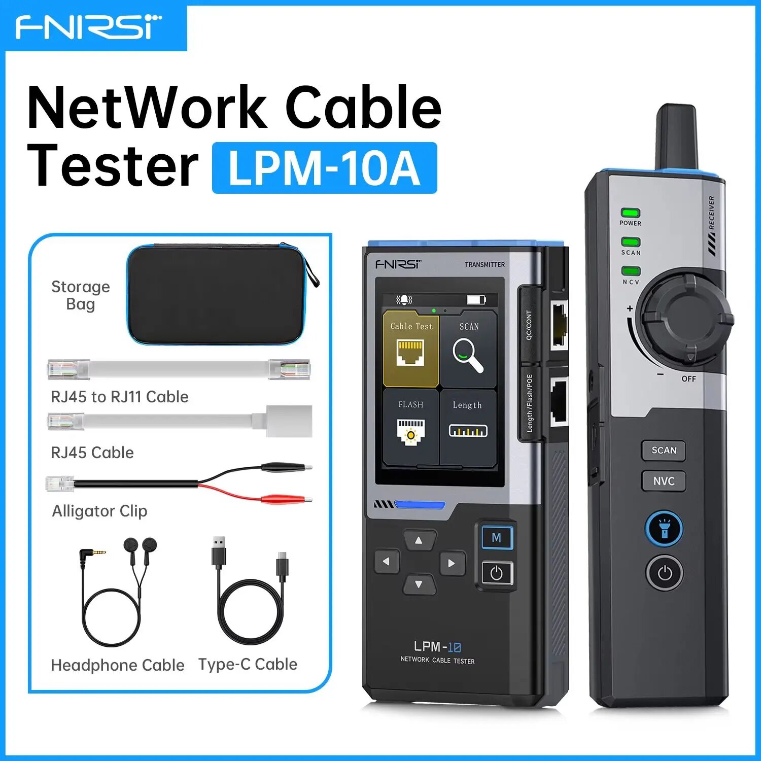 FNIRSI LPM-10A Умный локатор кабелей