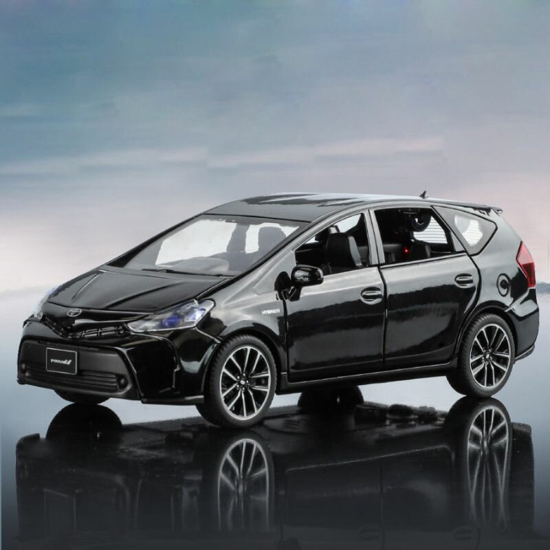 Машинка металлическая TOYOTA PRIUS (1/32)инерционная с открывающимися дверьми, капотом и багажникомсо световыми и звуковыми эффектами