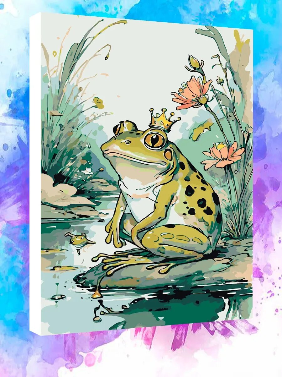 Картина по номерам на холсте Царевна-Лягушка Сказка