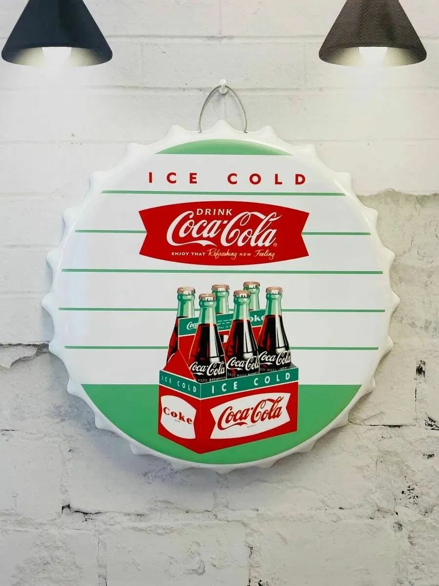 Декор на стену пробка пивная Coca-Cola