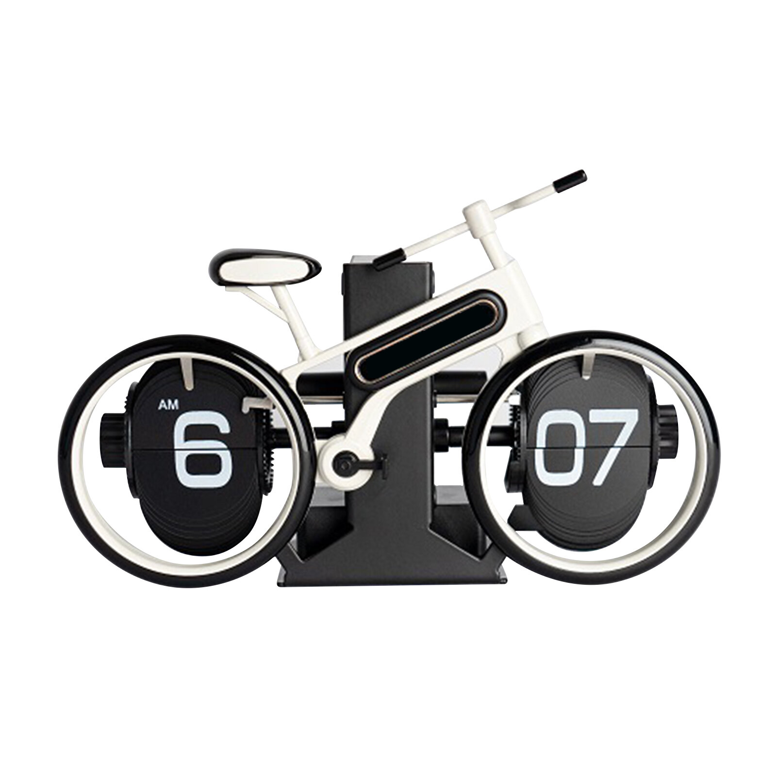 Настольные часы-перевертыш в виде велосипеда, винтажный декор, механические цифровые настольные часы, часы с функцией перелистывания страниц, работающие от батареек, небольшие часы, идеи подарков, интересные вещи для дома, комнаты, офиса.