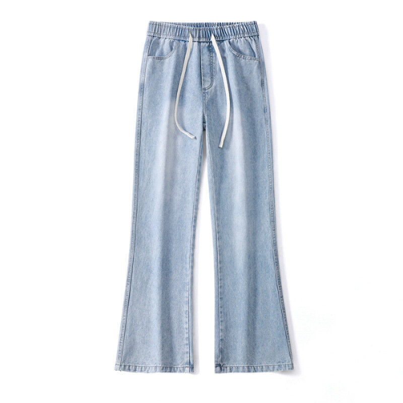 Охоты Брюки JYL Весенние микро-фляр джинсы мужские американские хайстрит широкие штаны стирка ретро состаренные повседневные