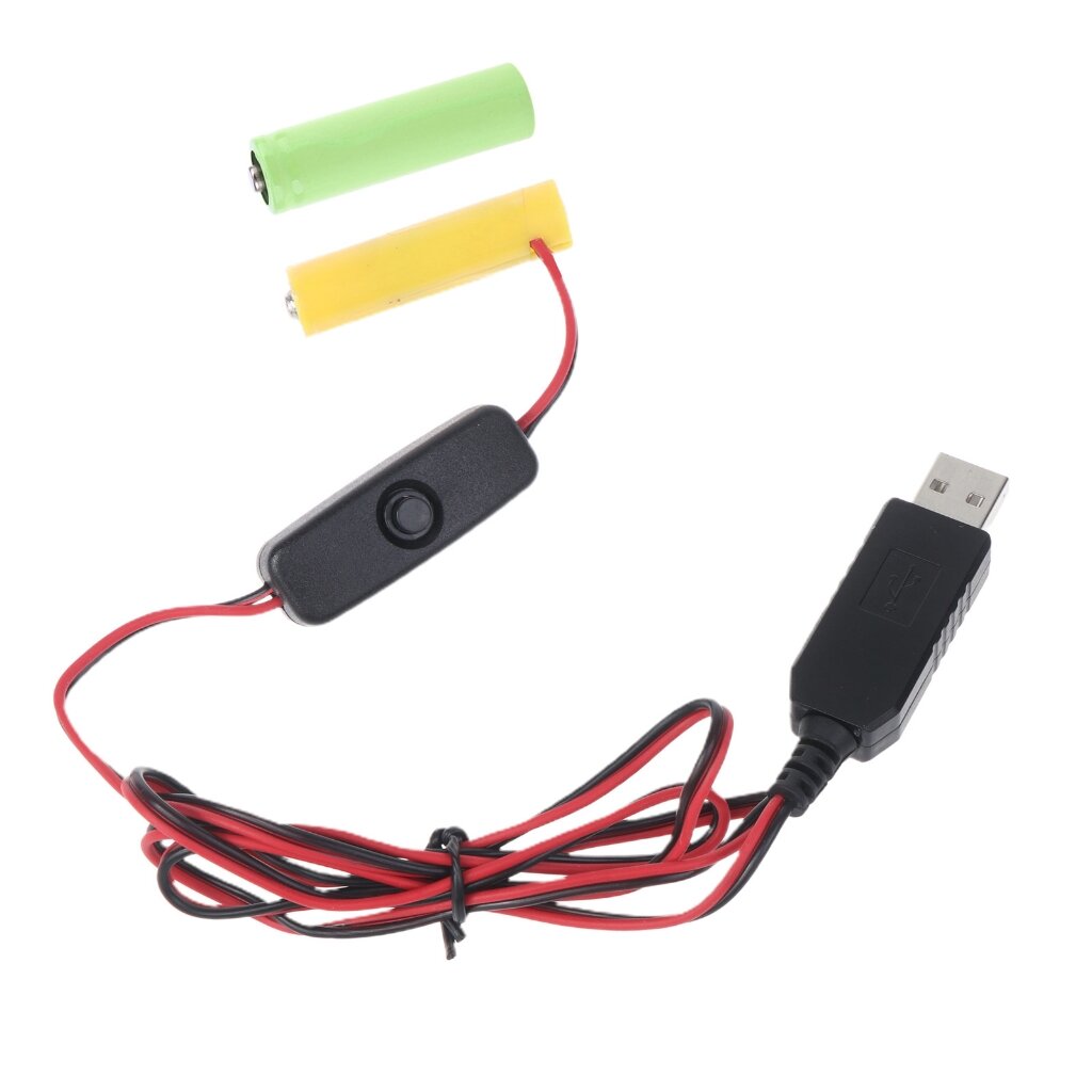 Кабель для отключения питания от USB до 3 В № 5 типа АА с переключателем 2 метра