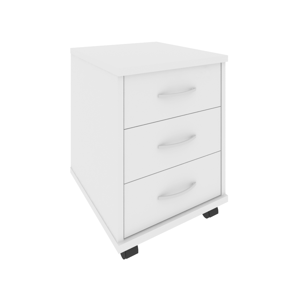 Тумба мобильная 3 ящика L.PRO Лайт/Lite T. L-3 Белый 420*450*556