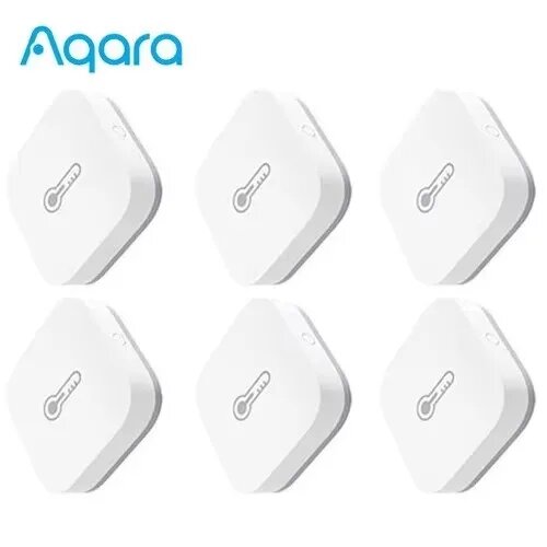 Датчик температуры и влажности Aqara Zigbee, умный датчик атмосферного давления, интеллектуальный контроль окружающей среды, умный дом для Xiaomi Mi Home, приложение Homekit — 6 штук