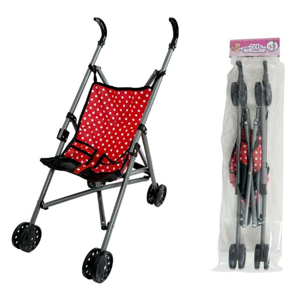 Коляска трость для кукол "Сердца" / Детский транспорт для кукол