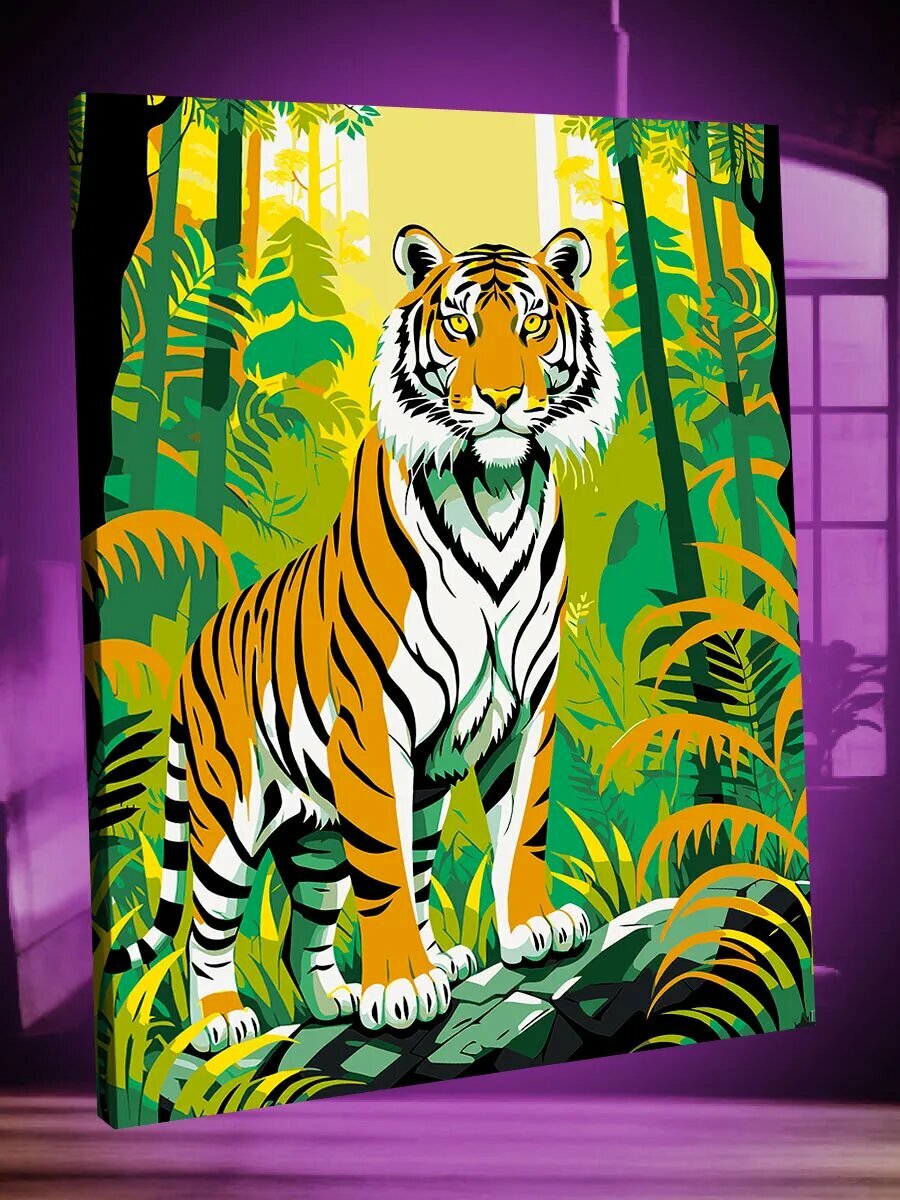 Картина по номерам Тигр
