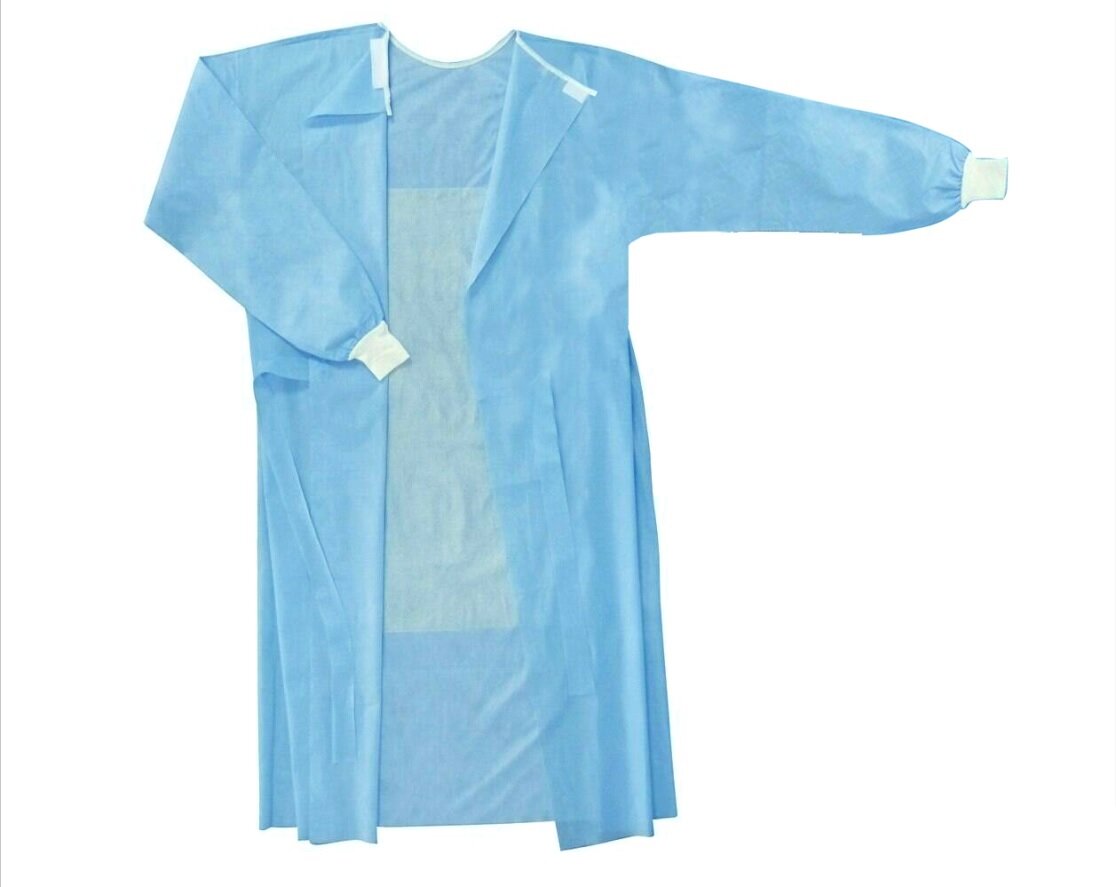 Халат хирургический Новотекс, одноразовый, стерильный, размер 50-52, длина 140 см, СМС 25 г/м²
