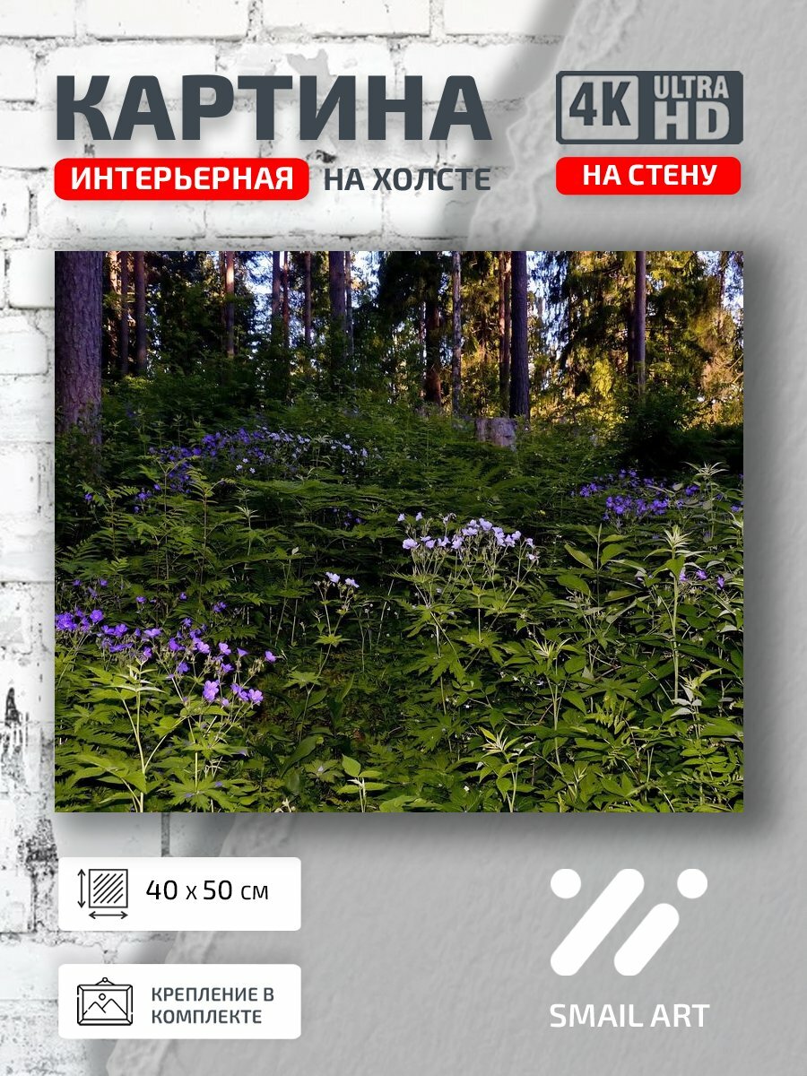 Картина на холсте интерьерная 40 на 50 на стену Лето Landscape для гостиной пейзаж интерьер