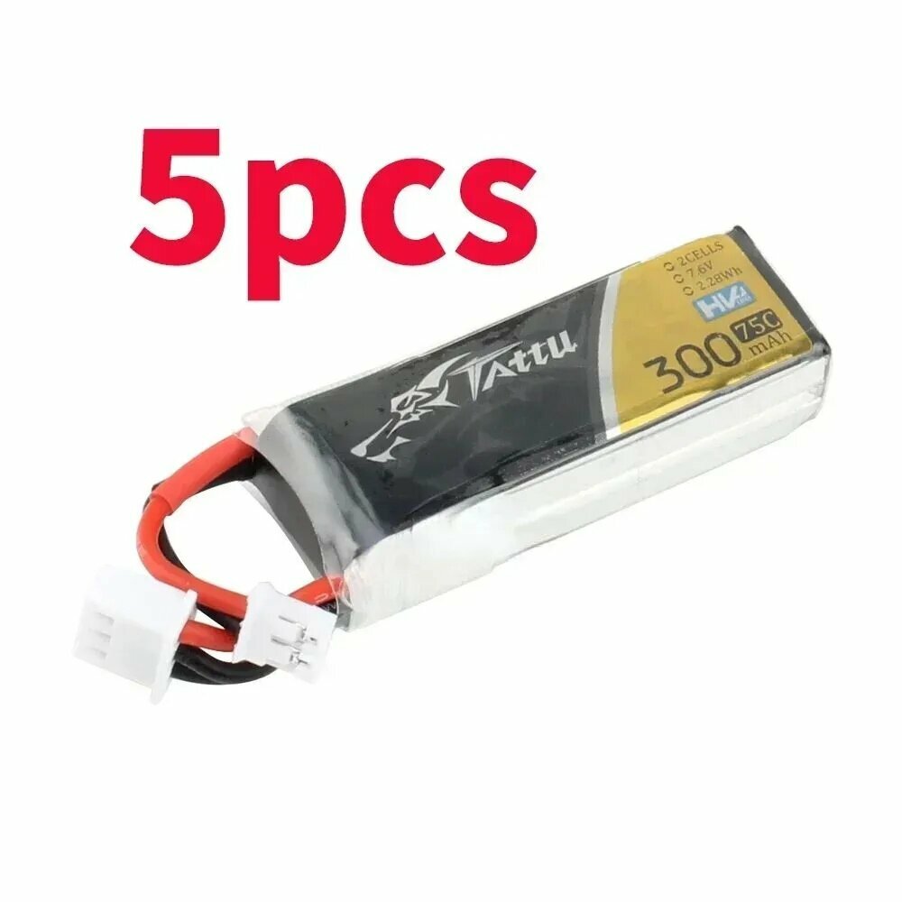 Сенсорный 300mAh 7.6V 75C 2S1P 2S Lipo Аккумулятор с разъемом PH2,0