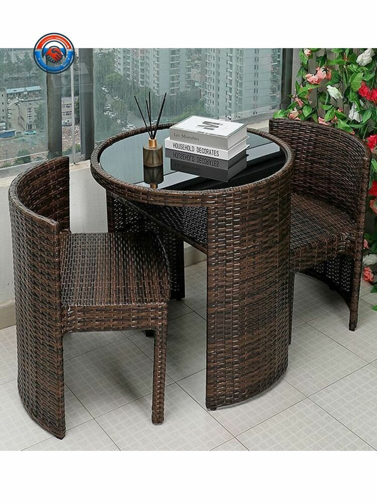 Комплект садовой мебели для дачи и террасы, устойчивый к погоде набор стол и стулья для отдыха на улице, кафе и дома