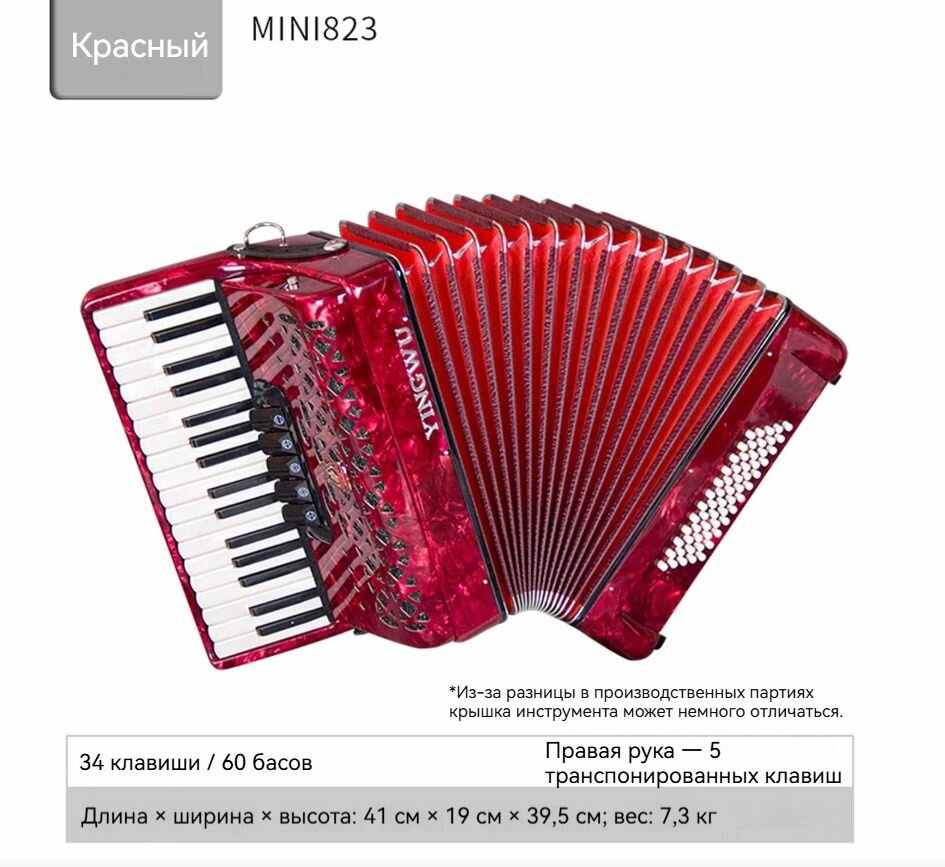 Аккордеон 34 клавиши 60 басов-детский аккордеон для взрослых