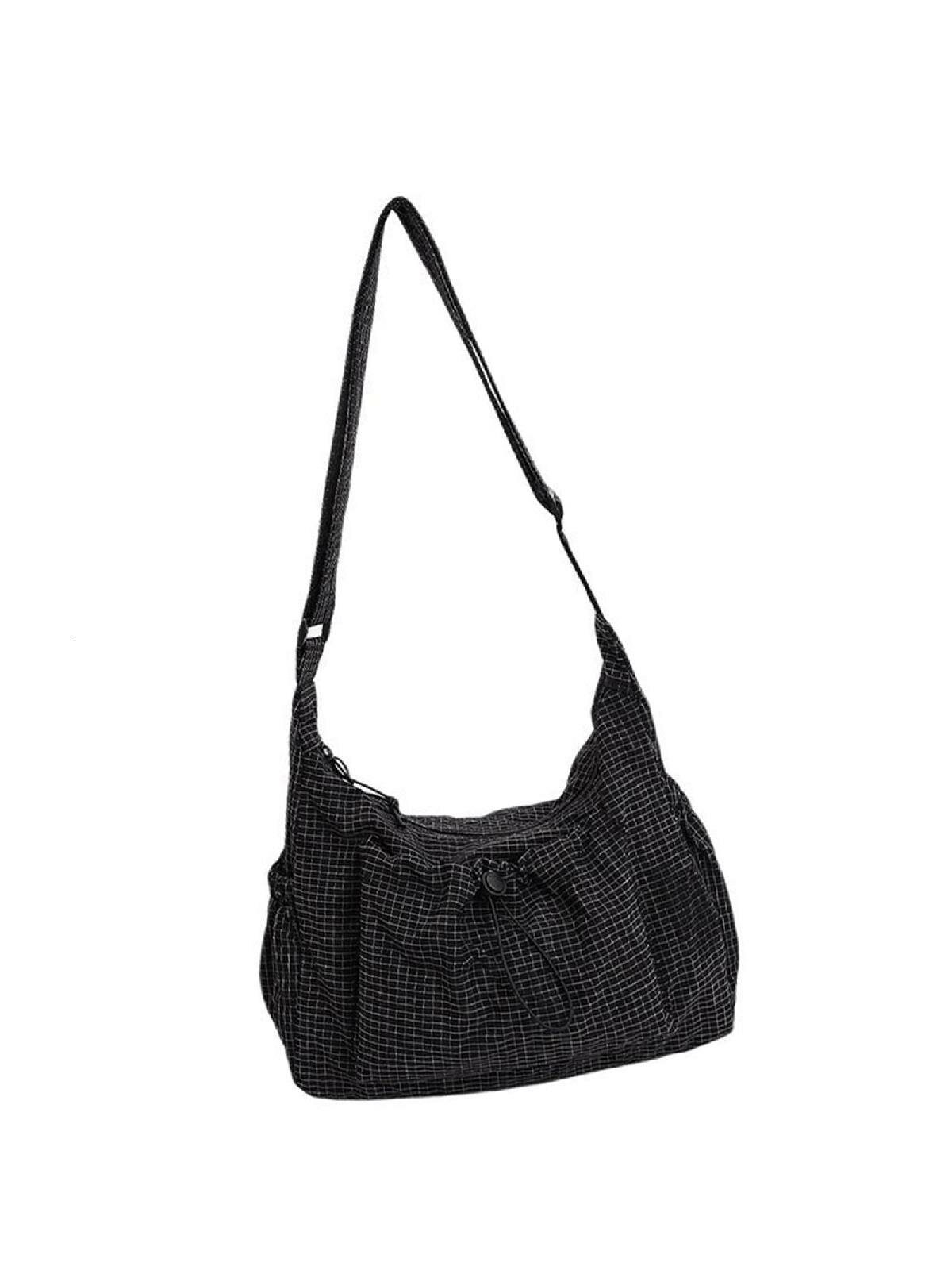 Стильная мужская сумка-мешок на шнурке, Дышащая тканевая ткань, эргономичный комфорт при переноске