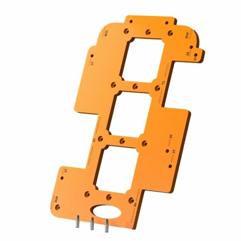 Форма для прорезания без ручек шкафа- три в одном 70x70 мм